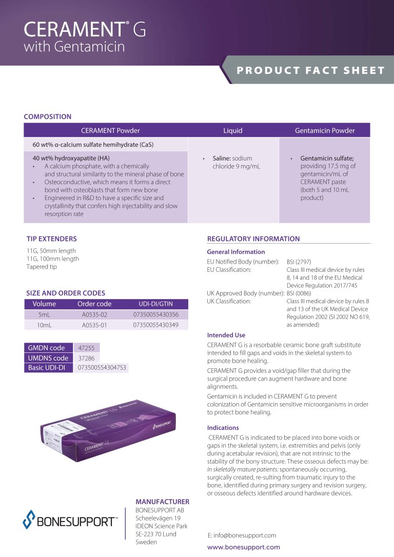 CERAMENT® G - BONESUPPORT