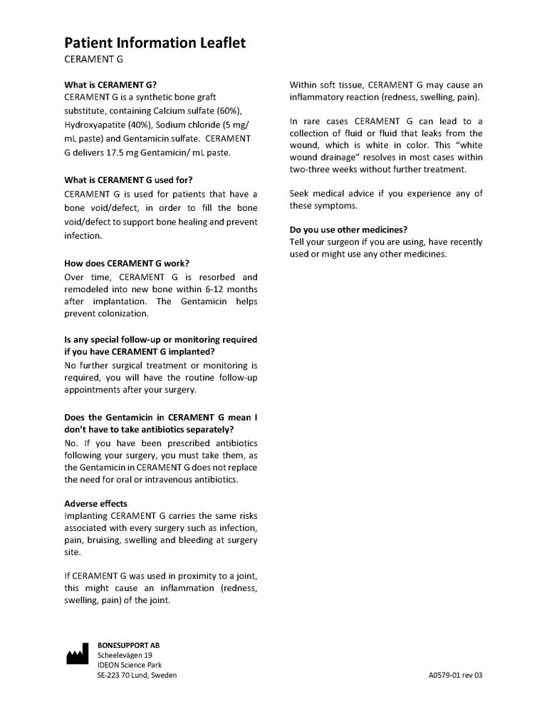 CERAMENT® G - BONESUPPORT